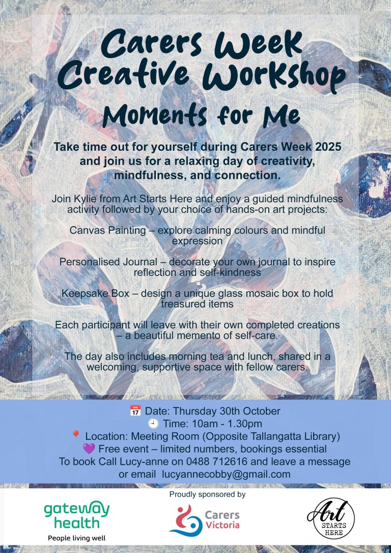 Moments for Me - Creative Workshop: National Carers Week 2025 - Carers ...